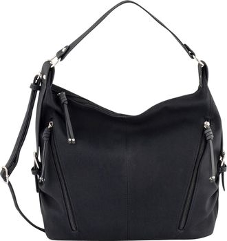 Tom Tailor Hobo TOM TAILOR CAIA Hobo bag, Damen, Gr. B/H/T: 37cm x 30cm x 14cm, schwarz, Lederimitat, Polyurethan (PU), Taschen Hobo, in schlichter Optik, Topsel