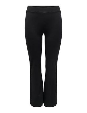 Jacqueline de Yong Pantalon &eacute;l&eacute;gant Femme Taille Haute &eacute;vas&eacute; Business Chino JDYPRETTY, Couleurs:Noir, Taille:XL / 34L, Longueur de Jambe:L34