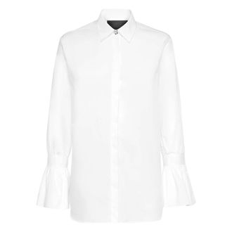 Philipp Plein Femme, Blouses et Chemises, Blanc, Taille: 38 FR Shirt Coupe R&eacute;guli&egrave;re
