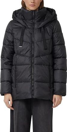 s.Oliver Steppjacke mit Stehkragen und Kapuze Veste Tampon à Capuche, 9999_Noir, 36 Femmes