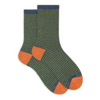 Gallo Gallo, Femme, Sous-v&ecirc;tements, Multicolore, Taille: ONE Size Chaussettes Courtes en Coton Windsor Stripe Sparkle