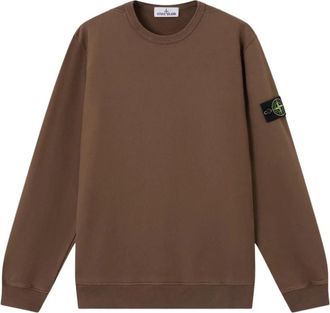 Stone Island Cotton Compass Logo Sweatshirt - - Sweatshirts & Hoodies - Herren - Braun - M