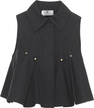 Elisabetta Franchi Femme, Tops, Noir, Taille: 42 FR Elisabetta Franchi Chemises