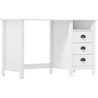 vidaXL Schreibtisch Hill mit 3 Schubladen 120x50x74 cm Kiefernholz - Vidaxl