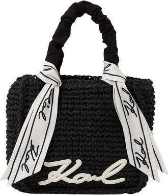 Karl Lagerfeld Shopper - Signature-Strandtasche mit Schals Strandtasche - Gr. unisize - in Schwarz - f&uuml;r Damen
