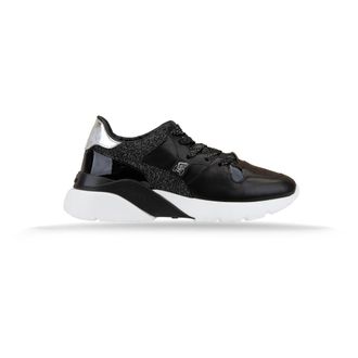 Hogan Glitzer Leder Schn&uuml;rschuhe - - Shoes - Damen - Schwarzk - 35 EU