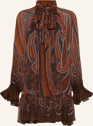 Etro Etro Schluppenkleid Aus Seide rot