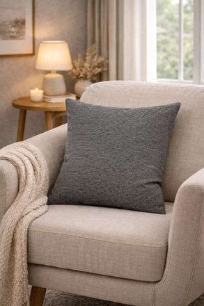 Home Wohnideen Kissenh&uuml;lle Lucio mit verdecktem Rei&szlig;verschluss, Anthrazit