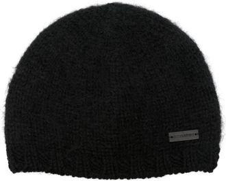 Saint Laurent Gebürstete Beanie - Schwarz