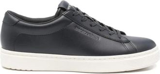Emporio Armani Homme, Chaussures, Bleu, Taille: 40 EU Baskets Basses &agrave; Lacets