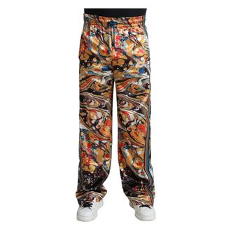 Dolce & Gabbana Homme, Pantalons, Multicolore, Taille: XL Wide Pantalons