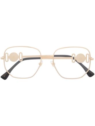 Versace lunettes de vue à monture carrée - Or