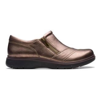 Clarks Damen Loafer mit Rei&szlig;verschluss - - Shoes - Damen - Braun - 36 EU