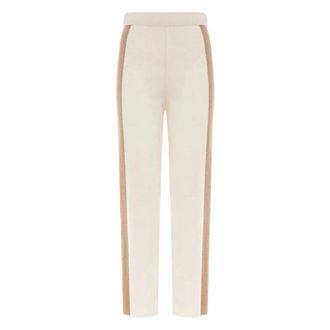 Akep Hose mit Seitenstreifen - - Trousers - Damen - Beige - XS