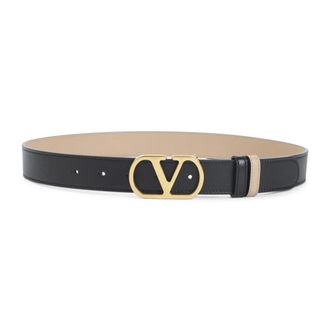 Valentino Garavani Schwarzer Lederg&uuml;rtel Elegantes Design - - Accessories - Damen - Schwarzk - 80 CM