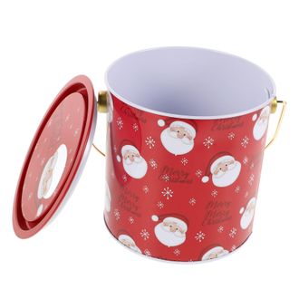 Cabilock Weihnachtliche Snackdose aus Blech mit Deckel Handliche Aufbewahrungsbox f&uuml;r Festliches Design Robuste Metallverarbeitung f&uuml;r S&uuml;&szlig;igkeiten und Kleine S