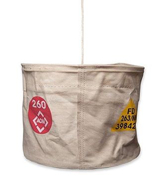 Colorique Explore! - H&auml;ngelampe Briefmarke Vintage Canvas, 40 x 30 cm