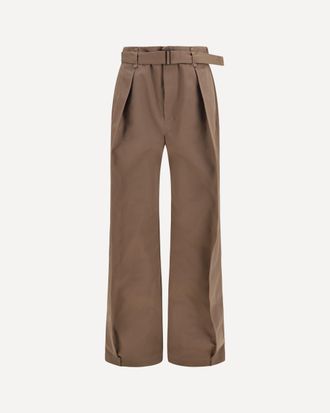 Christophe Lemaire Rounded poly-cotton twill Pants Female 36