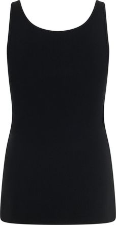 Toteme Ribbed Viscose Tank Top - Black