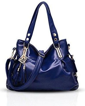 Nicole & Doris Nicole&Doris Sac Dames Classiques Mode Sac Bandoulière Sac Souple Femmes Décontracté des Sacs Sapphire