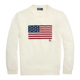 Ralph Lauren Sweatshirt mit gro&szlig;em Logo - - Knitwear - Herren - Wei&szlig; - XL
