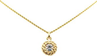 Chanel Halskette - Gold Plated Rhinestone Pendant Necklace - Gr. unisize - in Gold - f&uuml;r Damen