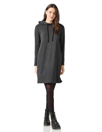 Cecil Damen B144154 EOS_Pinstripe Dress, Dark Grey Melange, L EU