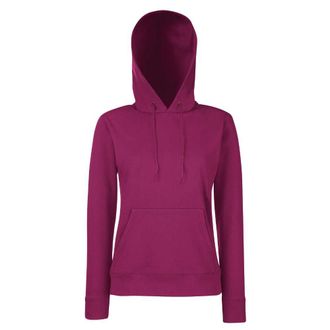 Fruit Of The Loom Classic Lady-Fit Kapuzenpullover Hooded Sweat XS,Burgundy