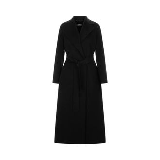 Max Mara Belted Manteaux - Femme - Manteaux - Noir - Taille: 34 FR