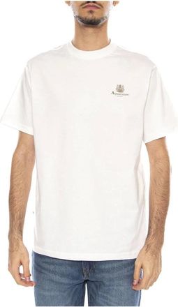 Aquascutum Homme, Tops, Blanc, Taille: M T-Shirt Ras du Cou