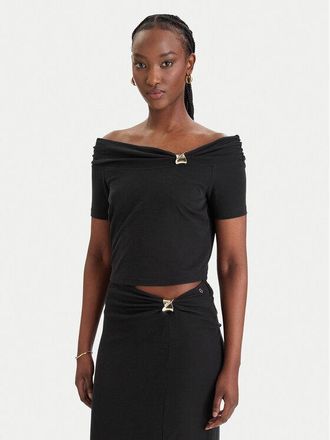 Guess Bluse W6GP12 K2935 Schwarz Regular Fit