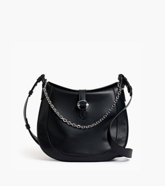 Le Tanneur Grand sac bandouli&egrave;re Pia en cuir lisse