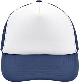 noTrash2003 Casquette de baseball Trucker en maille - Unisexe - Taille unique et mod&egrave;les pour enfants - 30 couleurs - Uni - Bicolore - Polyester et coton, blanc e