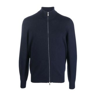 Brunello Cucinelli Luxuri&ouml;ser Cashmere Cardigan- Durchgehender Rei&szlig;verschluss- Italien - - Knitwear - Herren - Blau - 2XL