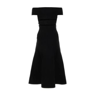 Alexander McQueen Damen, Kleider, Schwarzk, LGr&ouml;&szlig;e