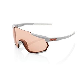 100% Racetrap Hiper Coral Lunettes de Soleil, Gris, Taille Unique Unisex