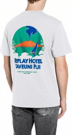Replay T-Shirt mit bedrucktem R&uuml;cken, Print