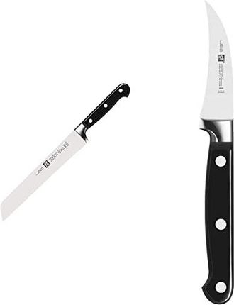 Zwilling 1001501 Brotmesser, Klingenlänge:20cm, Klingenblatt mit Wellenschliff, Rostfreier Spezialstahl/Kunststoff-Griff, Professional S, Schwarz & 1001437 310