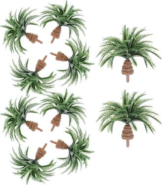 Angoily 10 St&uuml;ck Miniatur Baummodelle Palmen 35cm Hohe Kunststoff Kleiner Palmen f&uuml;r Sandtisch Dioramen Realistische Landschaftsb&auml;ume f&uuml;r Modellbau und Selbst