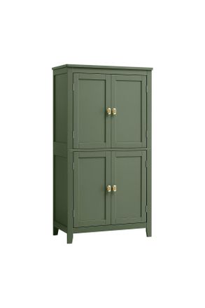 MID.YOU Mid.you Midischrank, Gr&uuml;n, Metall, 3 F&auml;cher, 60x110x30 cm, stehend, Badezimmer, Badezimmerschr&auml;nke, Midischr&auml;nke