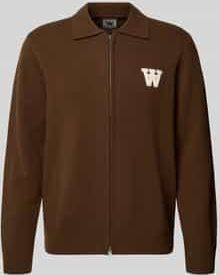 Wood Wood Cardigan aus Wolle mit Zweiwege-Rei&szlig;verschluss Modell Tay