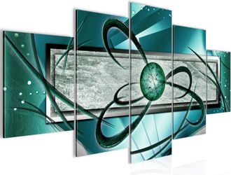 Runa Art Wandbilder Abstrakt 5 Teilig Bild auf Vlies Leinwand Deko Wohnzimmer Schlafzimmer Grau Silber Gold 105552b