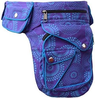 Gheri Sac banane de voyage en coton - Little Kathmandu - Violet - Taille Unique