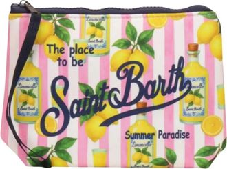MC2 Saint Barth Femme, Sacs, Multicolore, Taille: ONE Size Pochette Limoncello Stripes