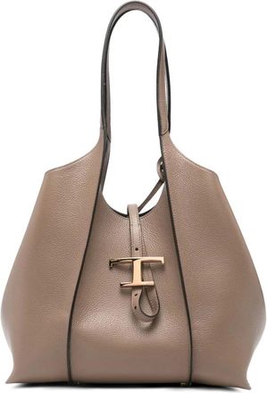 Tod's Femme, Sacs, Brun, Taille: ONE Size Borsa Shopping T Timeless