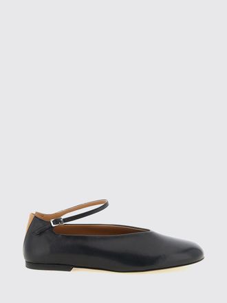 Jil Sander Ballerines Elyss en cuir nappa avec bride cheville
