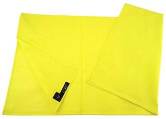 TigerTie Foulard en forme de Nickituch uni pour femme - Taille : 60 x 60 cm - 100 % coton, jaune citron, Taille Unique