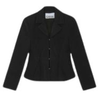 Ganni Femme, Vestes, Noir, Taille: 40 FR Jacket