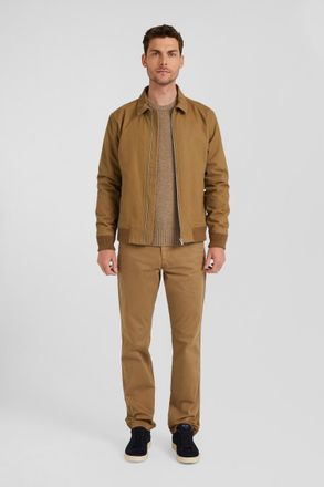 Eden Park Blouson Zipp&eacute; &Agrave; Col Chemise En Gabardine De Coton Noisette