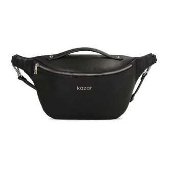 Kazar Femme, Sacs, Noir, Taille: ONE Size Rein classique noir avec m&eacute;taux argent&eacute;s